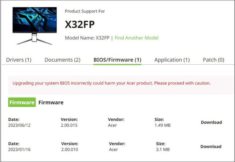 Acer Predator X32 FP Review - TFTCentral