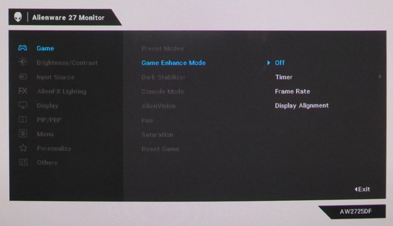 Dell Alienware AW2725DF Review - TFTCentral