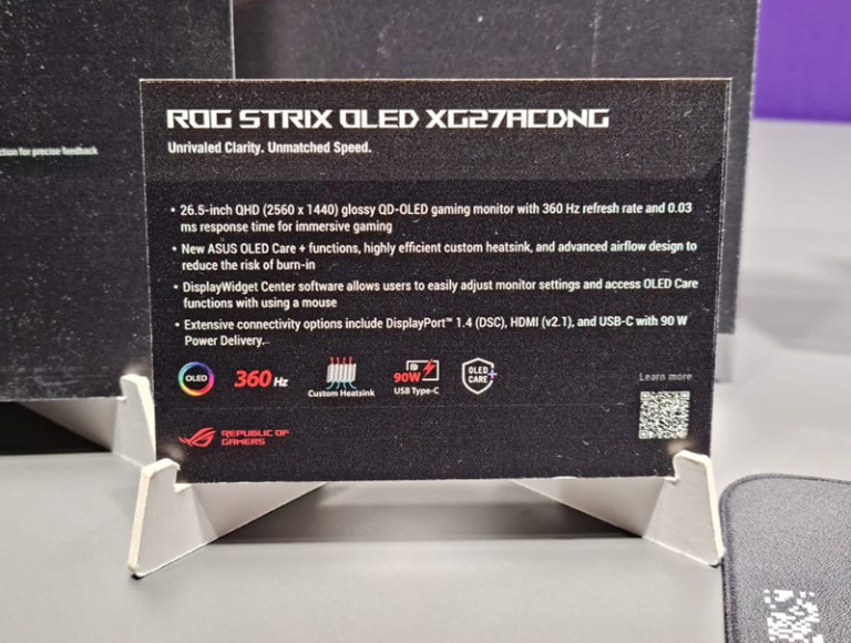 Asus Unveil the ROG Strix XG27ACDNG, a 27" QD-OLED Monitor with 360Hz ...