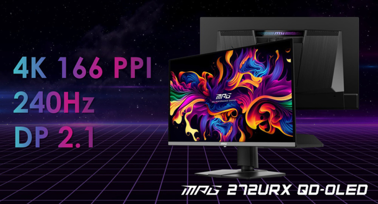 MSI Announce MPG 272URX QD-OLED with a 27" 4K 240Hz Panel and DisplayPort 2.1 - TFTCentral